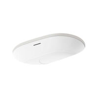 Kohler® 21057-0 Brazn™ Bathroom Sink w/ Overflow, Elongated Oval Shape ...