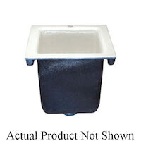 Zurn® Z1902-4NL Sani-Flor Receptor, 4" Drain Opening, 12" L x 12" W x ...