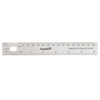 27303 Stiff Ruler, Stainless Steel, 6-1/2" L | First Supply