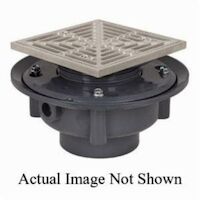 863-43SQ Adjustable Flashing Drain With Ring and Strainer, 3 in Outlet ...