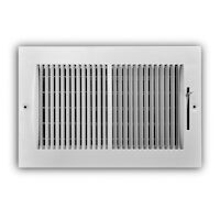 TRUaire 132M10X06 10"x6" 2-Way Register, Multi-Shutter Damper, Steel ...