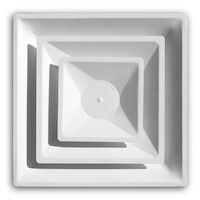 RectorSeal® | TRUaire 2003CD12 24"x 24" T-Bar Diffuser, 2 Cone Step Down, 12" Diameter Neck ...