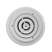 TRUaire 800X06 6" Round Ceiling Step Down Diffuser, Steel, White ...