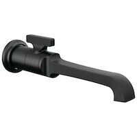 Delta Tetra™ Single Handle Wall Mount Bathroom Faucet Trim, Matte Black ...