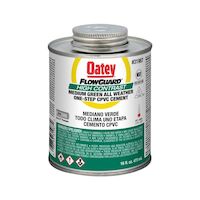 Oatey® 31987 FlowGuard High Contrast PVC Cement, 16 oz Container, Green ...
