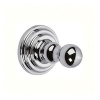 Ginger® 1110/PC Chelsea® Robe Hook, 1 Hook, 2-7/16" OAD, Solid Brass ...