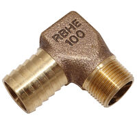 Merrill™ RBHENL100 Hydrant Pipe Elbow, 1x3/4", InsertxMNPT, Bronze ...