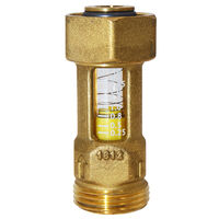 Uponor TruFLOW™ A2640027 Visual Flow Meter, 0.25 to 2 gpm, Brass/Glass ...