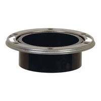TKO™ 886-4PPK 4" Pipe 1-Piece Open Closet Flange With Plastic Ring, PVC ...