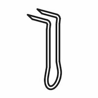 Bassett 1X6-9PWS Wire Pipe Hook, 1x6 in, Steel, Plain | First Supply