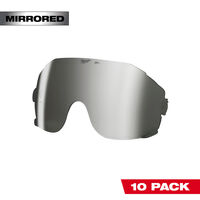 Milwaukee® Tool 48-73-1462 Eye Visor Replacement Lenses, Mirrored, 10 ...