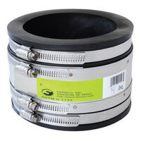 Fernco® 6002-44RC 4" Strong Back Coupling, Clay x PVC, AIS Compliant ...