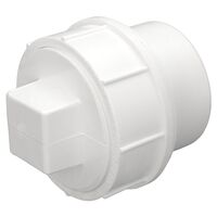 PVC 01105X Adapter w/ Plug, 3" Nominal, Spigot End Style, SCH 30, PVC ...