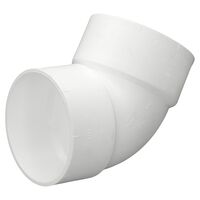 PVC 01319 60 deg Elbow, 3" Nominal, Hub End Style, SCH 30, PVC | First ...