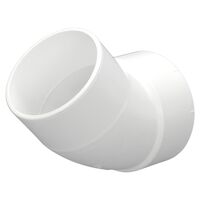 PVC 01323 45 deg Elbow, 3" Nominal, Spigot x Hub End Style, SCH 30, PVC | First Supply