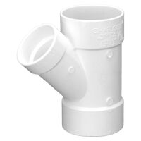 PVC 01601 Reducing Wye, 3" x 3" x 2" Nominal, Hub End Style, SCH 30, PVC | First Supply