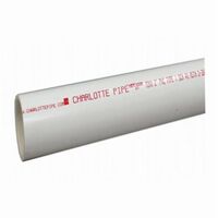 4" x 10' Plain End, SCH 40/STD PVC Pipe, White | First Supply