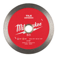Milwaukee® Tool 49-93-9504 Continuous Tile Blades, Wet/Dry, 4-1/2" Dia ...