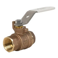T-200CSSG 1" Lead Free Bronze Ball Valve with Handle, 2 Piece, Full ...