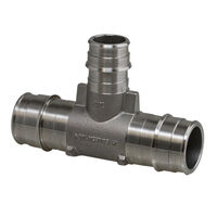 BOSSSCEP-T070505 3/4" x 1/2" x 1/2" F1960 Cold Expansion PEX Tee, 200 ...