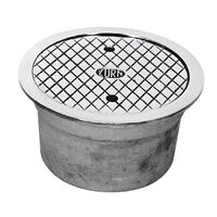 Zurn® ZANB1456-4IP Light-Duty Deck Cleanout, 6" Cleanout, 4" Outlet ...