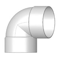 D2012 12" 1/4 Bend 90 deg Vent Elbow, Hub, SCH 40 PVC DWV | First Supply