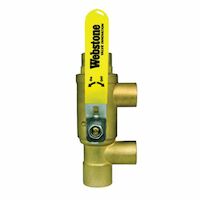 Webstone Purge Tee™ 58644 Pro-Pal® 5864-5866 Ball Valve, 1", C Primary ...