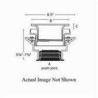 FinishLine™ 833-63DIR Adjustable Flashing Drain With Ring and Strainer ...